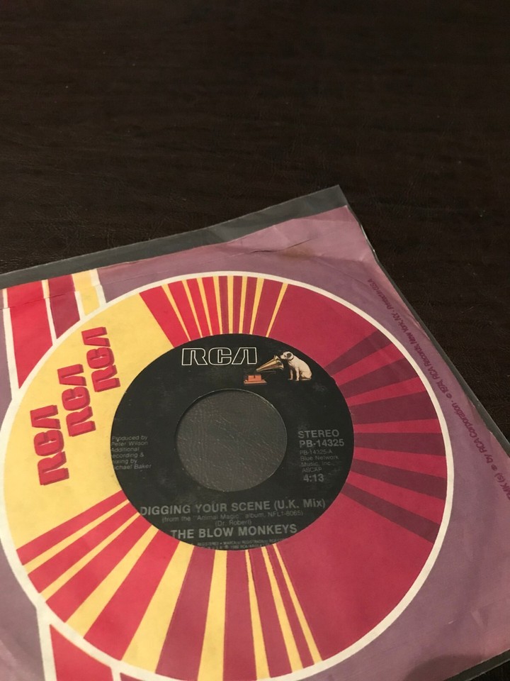 THE BLOW MONKEYS - DIGGING YOUR SCENE - U.S. & U.K. MIX - 45 RPM RECORD ...