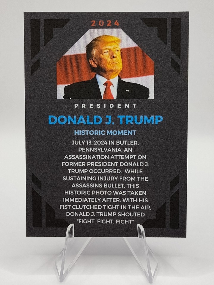 Donald Trump Custom Trading Card - Fist Of The Free | eBay