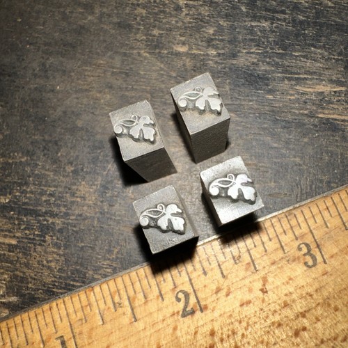 Print Blocks “ Ornamental Borders “ 4 Beautiful Leaves. | eBay