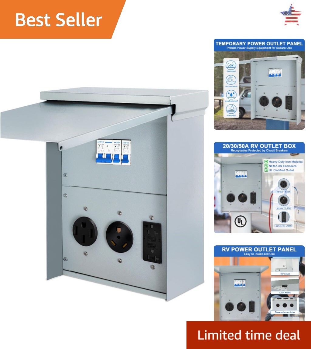 Rv Generator Buy Prewired Teporary Power Outlet Panel - Lockable ...