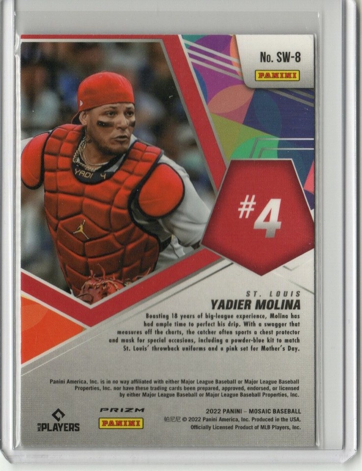2022 Panini Mosaic Yadier Molina Swagger Silver Prizm #SW-8 - St Louis ...