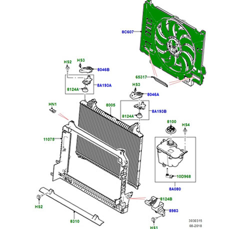 Genuine Land Rover Fan and Motor Range Rover Velar LR137842 2018 2019 ...