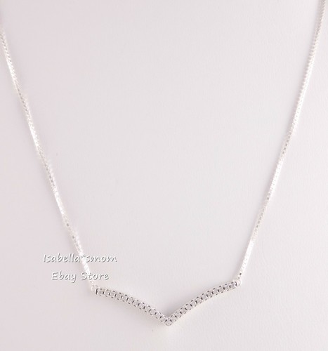 SHIMMERING WISH Authentic PANDORA Silver ZIRCONIA Necklace 397802CZ NEW ...