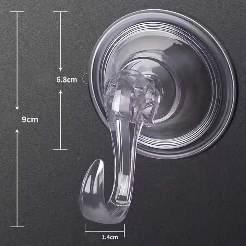 5Pcs Heavy Duty Bathroom Suction Hooks PVC Suction Cup Hooks for Shower ...