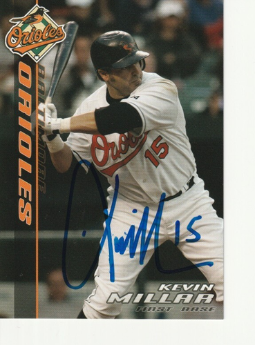 Baltimore Orioles Kevin Millar autographed 3.5 x 5 team card w/COA | eBay
