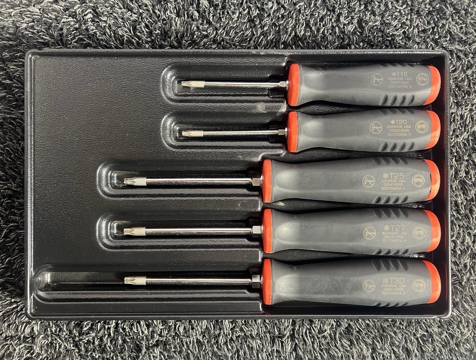Snap-on 5pc T15 - T30 Soft Grip Torx Screwdriver Set SGDTX | eBay