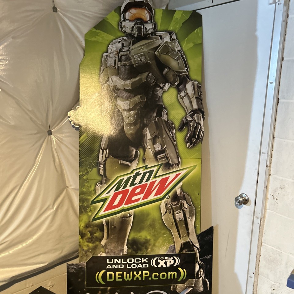 Halo 4 Xbox 360 Mountain Dew Master Chief Standee Store Display 7FT ...