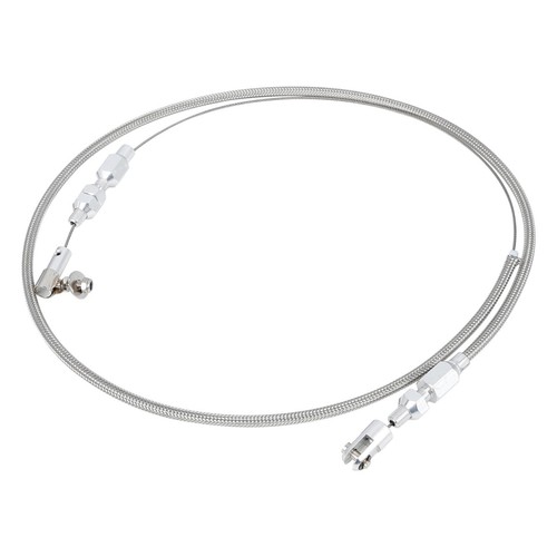 36" Universal Braided Throttle Gas Cable Kit Swap Fuel Line Kit ...