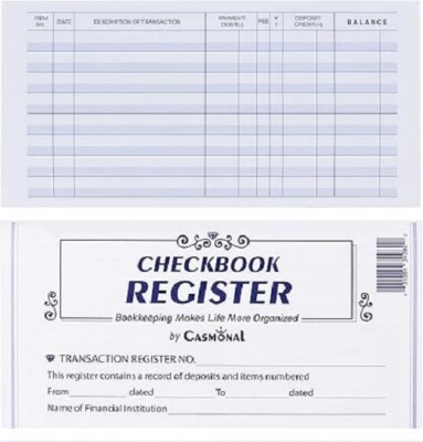 12 Checkbook Transaction Registers 2025-2026-2027 Calendars Check Book ...