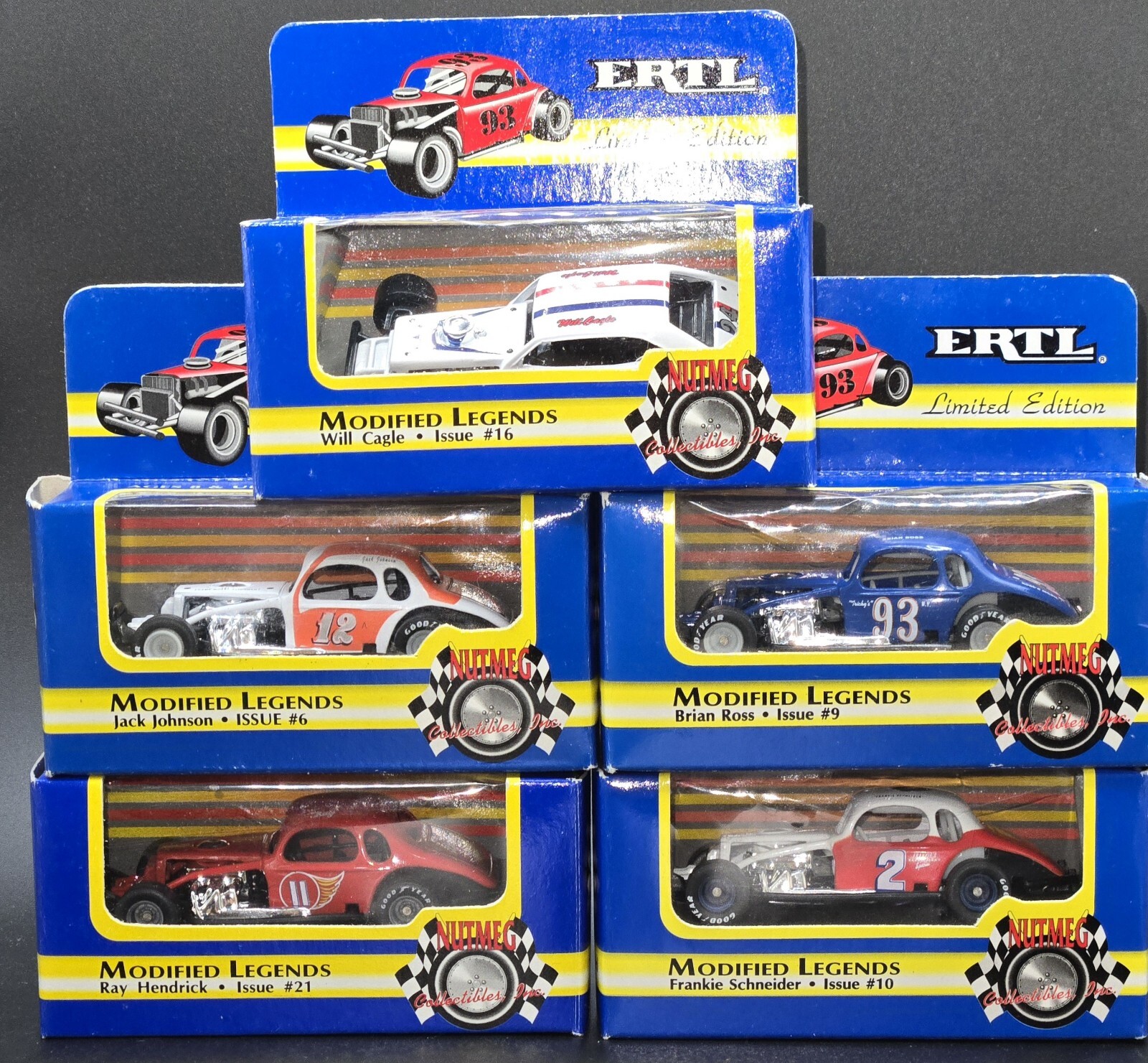 LOT OF 5 ERTL NUTMEG MODIFIED LEGENDS 1/64 DIECAST RACE CARS | eBay