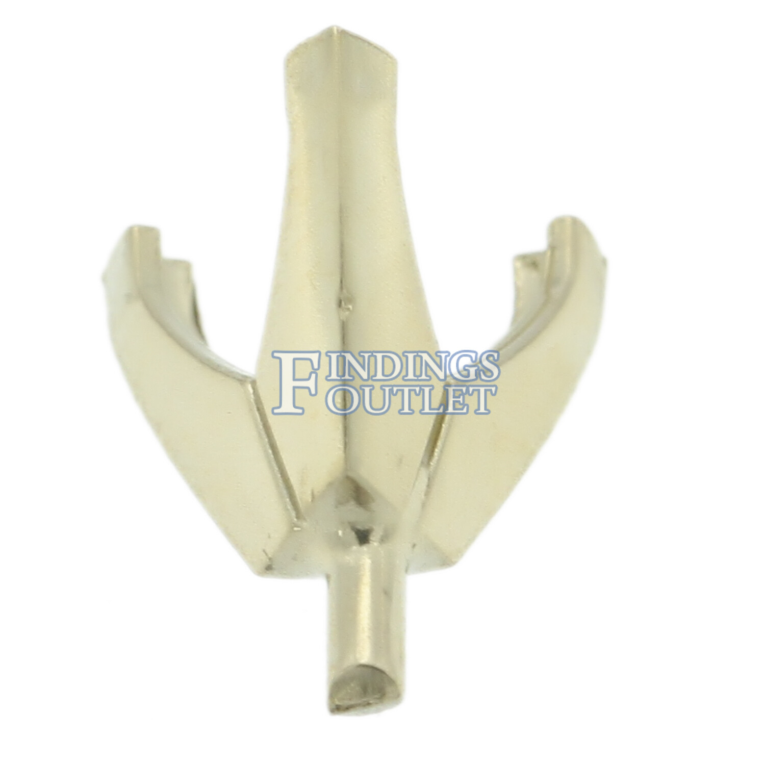 14K White Gold V-End Triangle 3 Prong Peg Head Setting Standard For ...