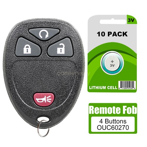 10 for 2007 - 2013 GMC Sierra Chevy Silverado 1500 2500 Remote Fob Key ...