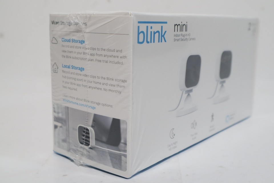 Blink Mini Indoor Plug-In HD Smart Security Camera - Pack of 2 ...
