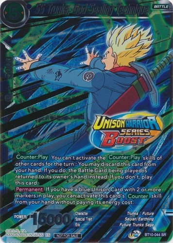 BT10-044 SR ⭐️ Trunks, God-Sealing Technique Event Pack | Dragon Ball ...