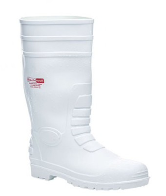 WELLINGTON BOOTS HYGIENE FOOD SAFETY UNISEX STEEL TOE CAP WELLIES WHITE ...