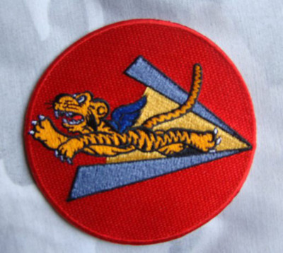 Military US AIR VETERANS JACKET PATCH FORCE FLYING TIGERS LEATHER ROUND ...