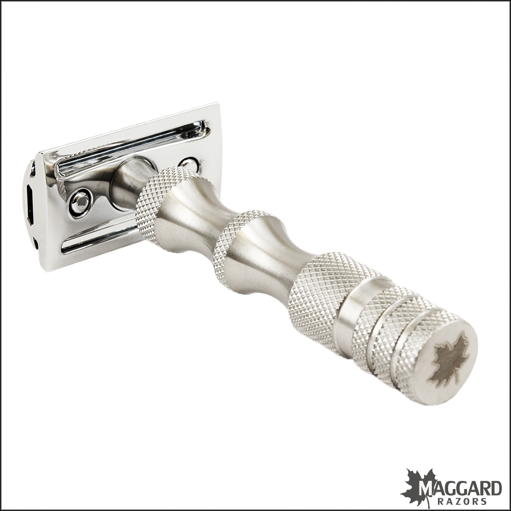 Maggard Razors MR5 Stainless Steel Handle Safety Razor with Chrome Head ...