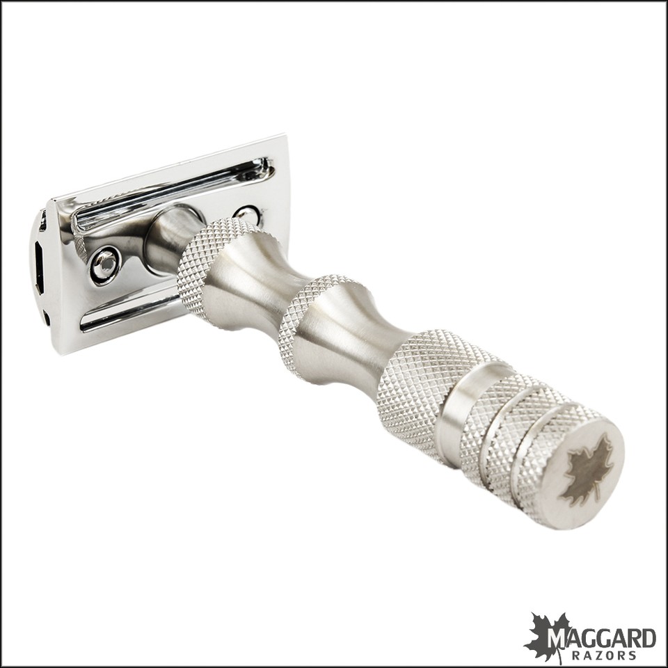 Maggard Razors MR5 Stainless Steel Handle Safety Razor with Chrome Head ...