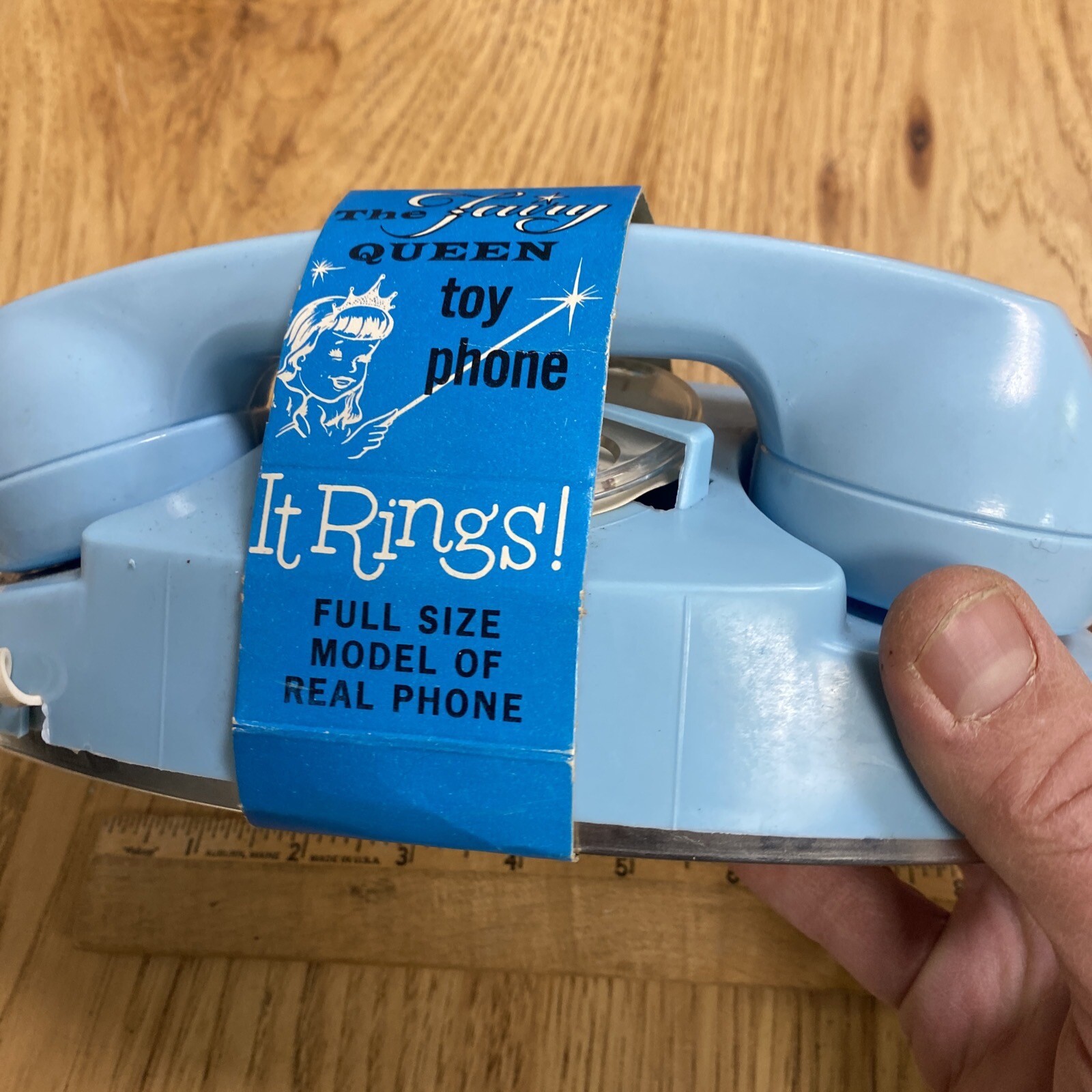 The Fairy Queen Toy Phone Kids 1950s Plastic Really Rings Full Size Nos ...