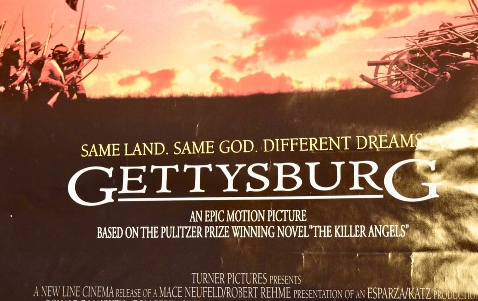 Original vintage movie poster-GETTYSBURG-1993-Turner Pictures-rolled ...