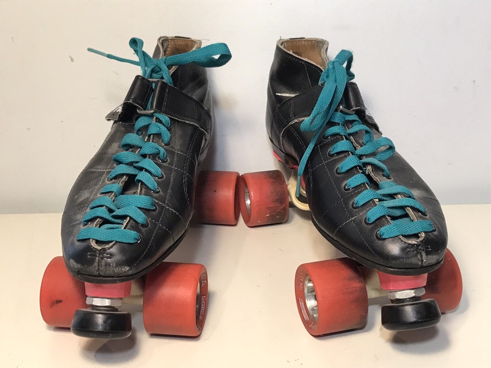 Vintage Riedell Roller Skates with Labeda Fan Jet Wheels Mens Size 10 ...
