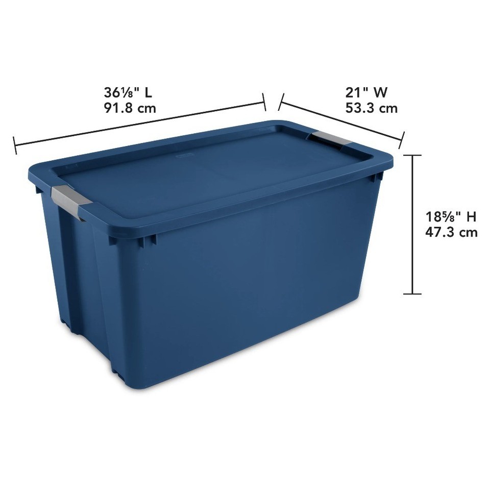 Extra Large Storage Bin, 45 Gallon Plastic Storage Container with Latch ...