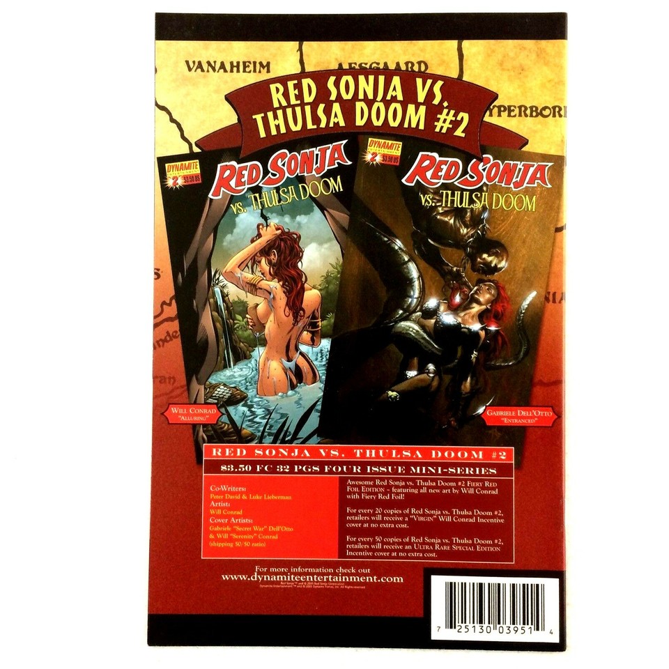 Red Sonja vs Thulsa Doom #1 VF/NM 2006 Dynamite Entertainment | eBay