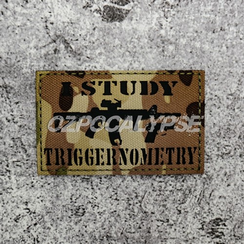 I Study Triggernometry Tactical Patch - novelty humour army ar15 ...