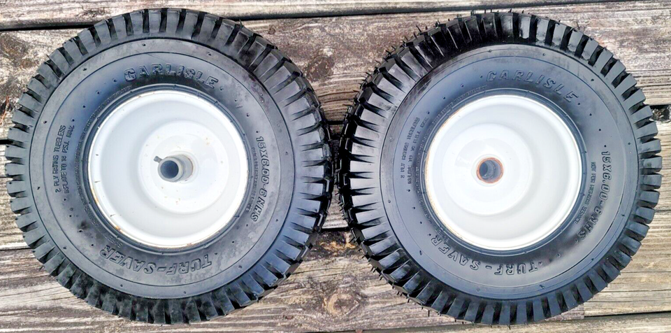 Good MTD Troy Bilt Murray M200-46 Pair Set Front White Wheels Tires ...