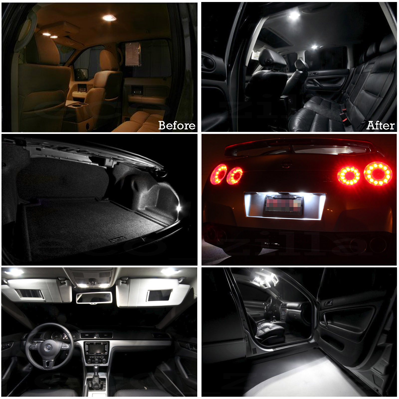 Fits 2003-2013 Ford Expedition WHITE LED Interior Light Package Kit 16 ...