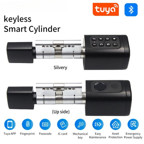 SmartCylinder Lock Tuya Keyless RFID NFC IC Card Pin Code Fingerprint ...
