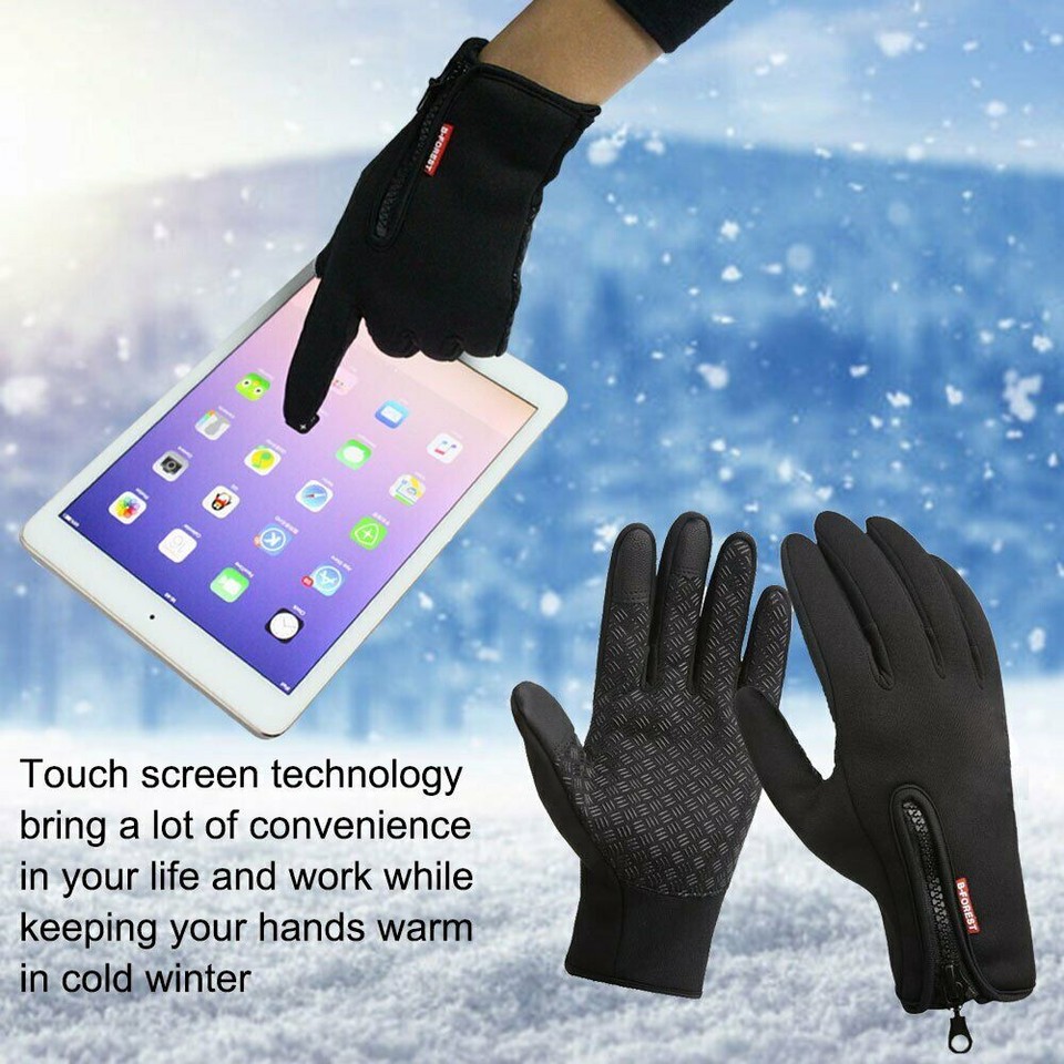 Thermal Windproof Waterproof Winter Gloves Men Women Touch Screen Warm Mittens | eBay