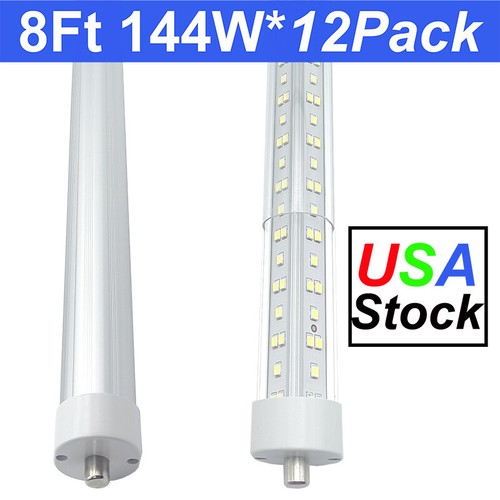 12 Pack Led Shop Light 8' 144W 6500K Cold White Garage Led Lights ...
