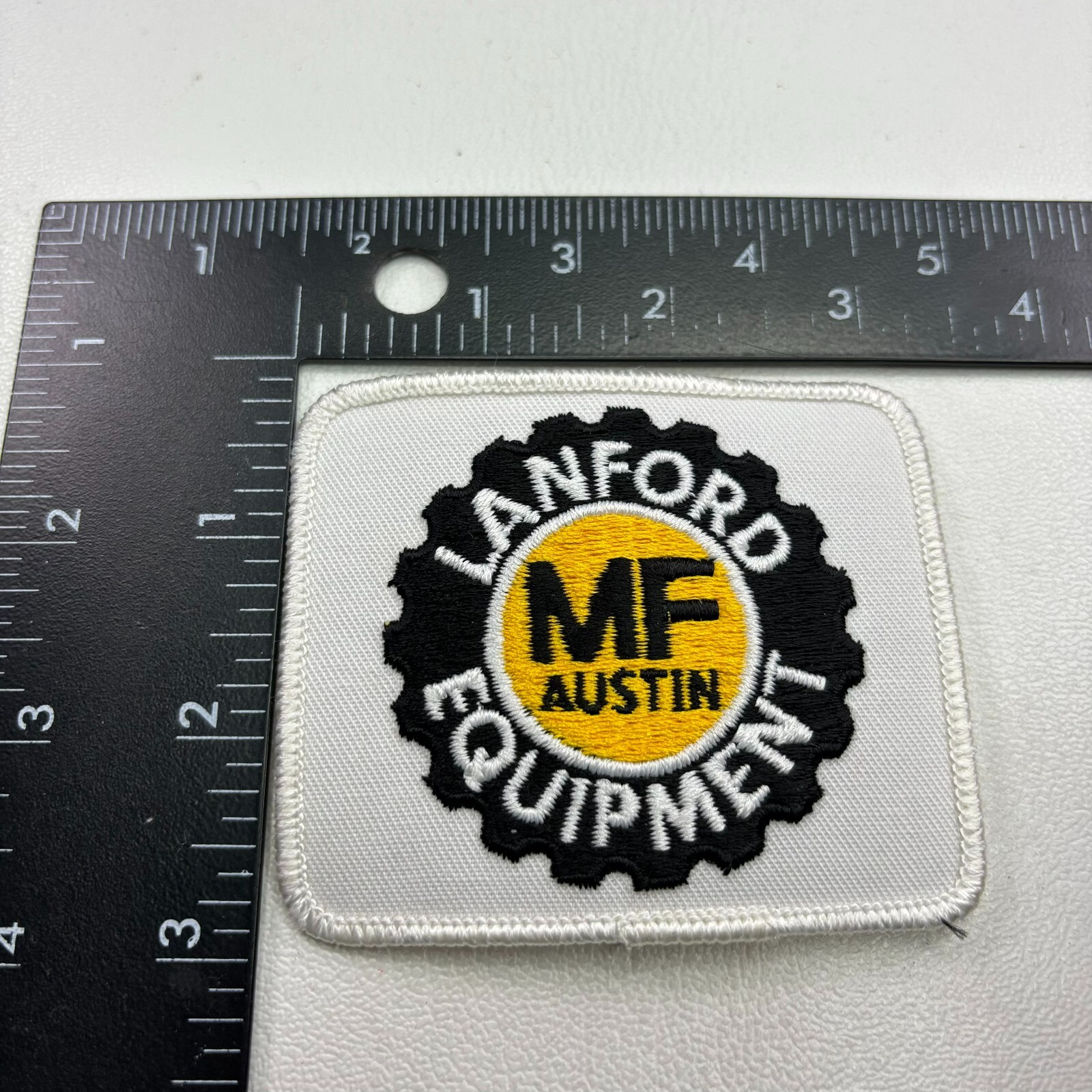 Vintage LANFORD EQUIPMENT MF Massey Ferguson AUSTIN Advertising Patch ...
