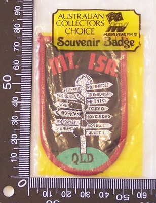 VINTAGE MT ISA QLD EMBROIDERED SOUVENIR PATCH WOVEN CLOTH SEW BADGE ...