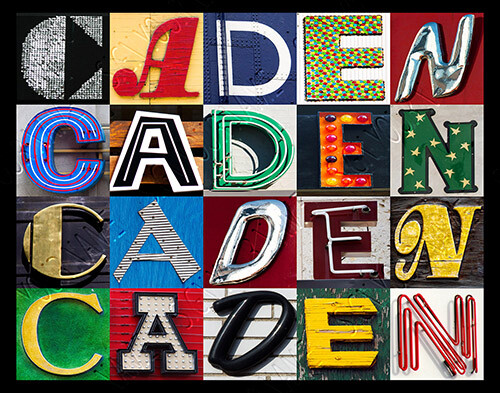 CADEN Name Poster featuring photos of actual sign letters | eBay
