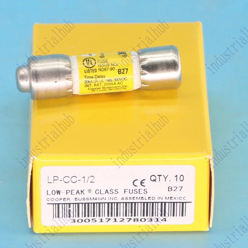 10pc new Bussmann LP-CC-1/2 (0.5Amp) 600Vac TIME DELAY CLASS CC Fuse | eBay
