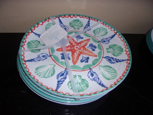 Sigrid Olsen Coastal Collection - 8 Melamine Dinner Plates - Starfish ...
