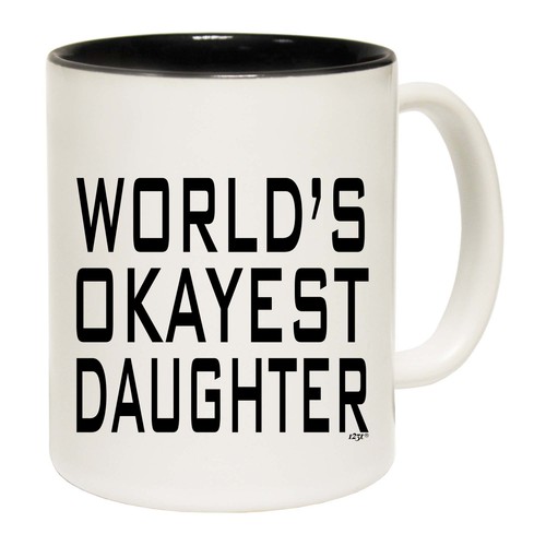Worlds Okayest Daughter GIFT BOXED Funny Mugs Novelty Coffee Mug Cup | eBay