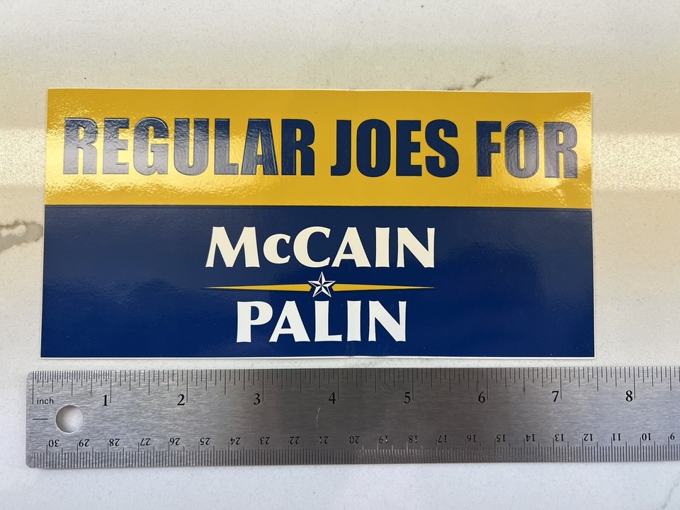 Regular Joes for McCain Palin Bumper Sticker | eBay