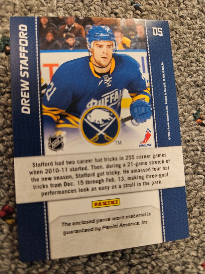 2010-11 Zenith Team Logo Die-Cut Material Drew Stafford #DS | eBay