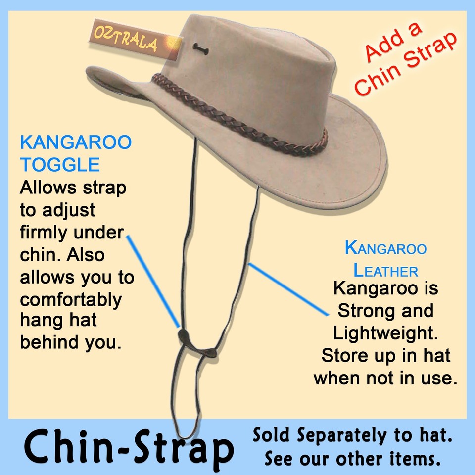 【oZtrALa】 KANGAROO Leather JACARU Hat Cowboy Outback Mens DrizaBone ...