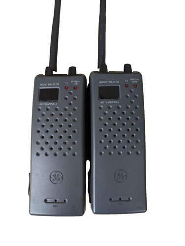 Pair of GE General Electric CB Transceiver 40 Channel HandHeld CB Radio ...