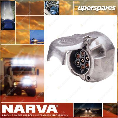 Narva 7 Pin Large Round Metal Trailer Socket 30A At 12V 82062Bl Premium ...