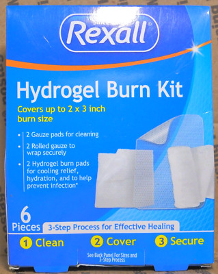 Rexall Hydrogel Burn Kit Compact for Home, Work, and Emergency Care NEW ...