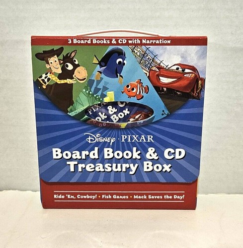 Disney Pixar Board Book & CD Treasury Box Toy Story Cars Finding Nemo ...