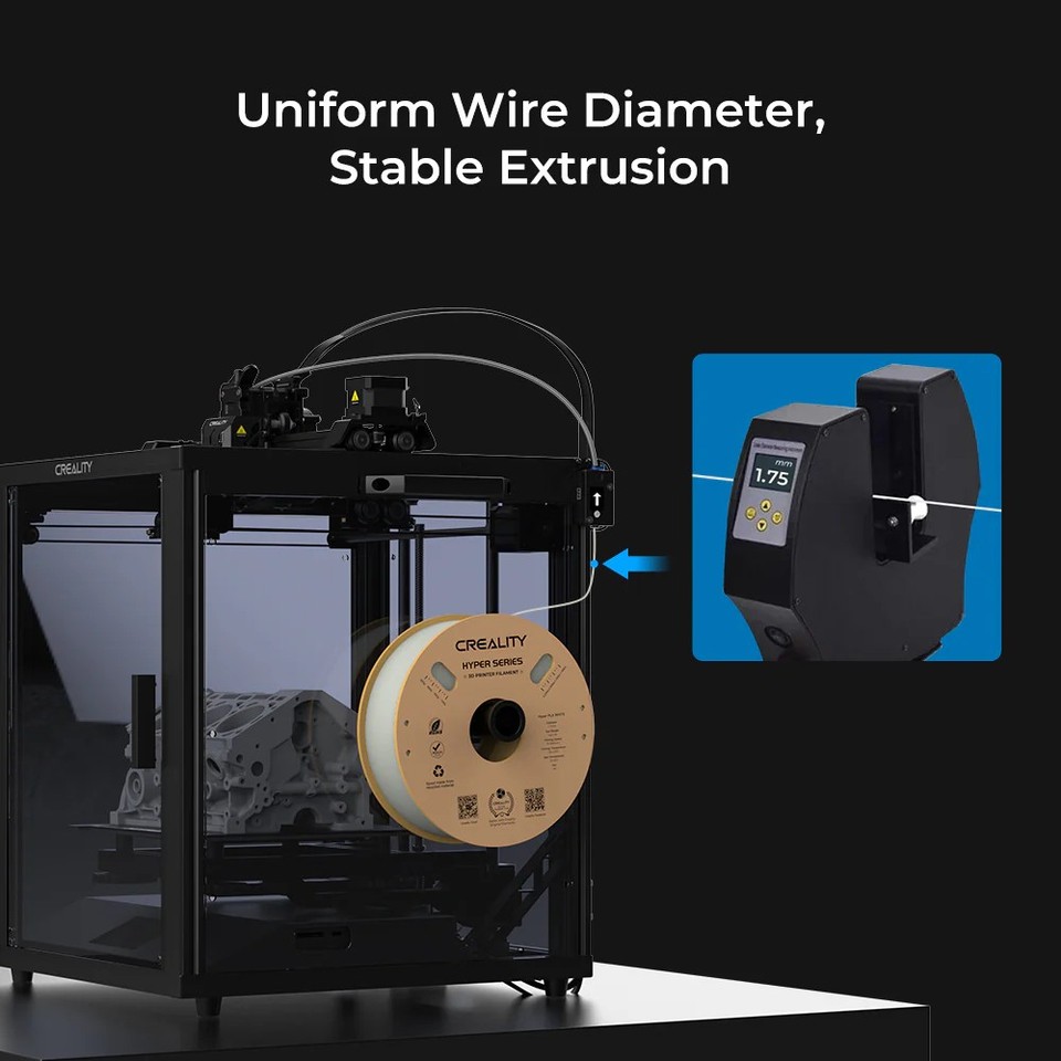 2Pcs Creality 3D Printer Filament Hyper PLA 1.75mm 2Kg High Speed for ...