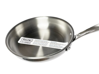 3-Ply Bonded 8" Frying Pan Stainless Steel, Viking Cookware, New | eBay