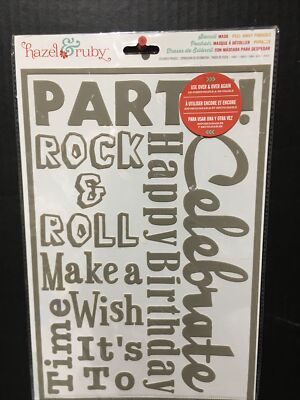Hazel & Ruby Stencil Mask Peel Away Shapes Party Reusable Craft New | eBay