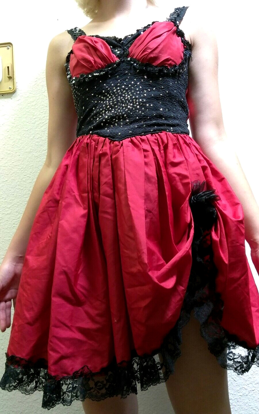 1900S Dress moulin rouge whiskey girl SXY PETITE RED … - Gem